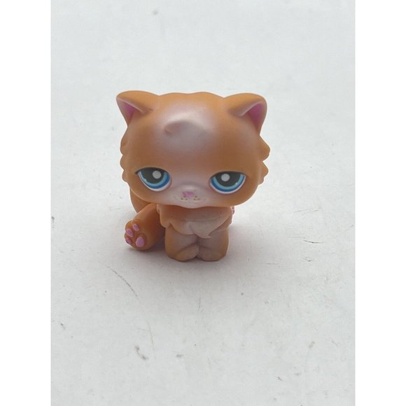 Hasbro | Toys | Littlest Pet Shop 53 Orange Persian Kitty Cat With Blue ...